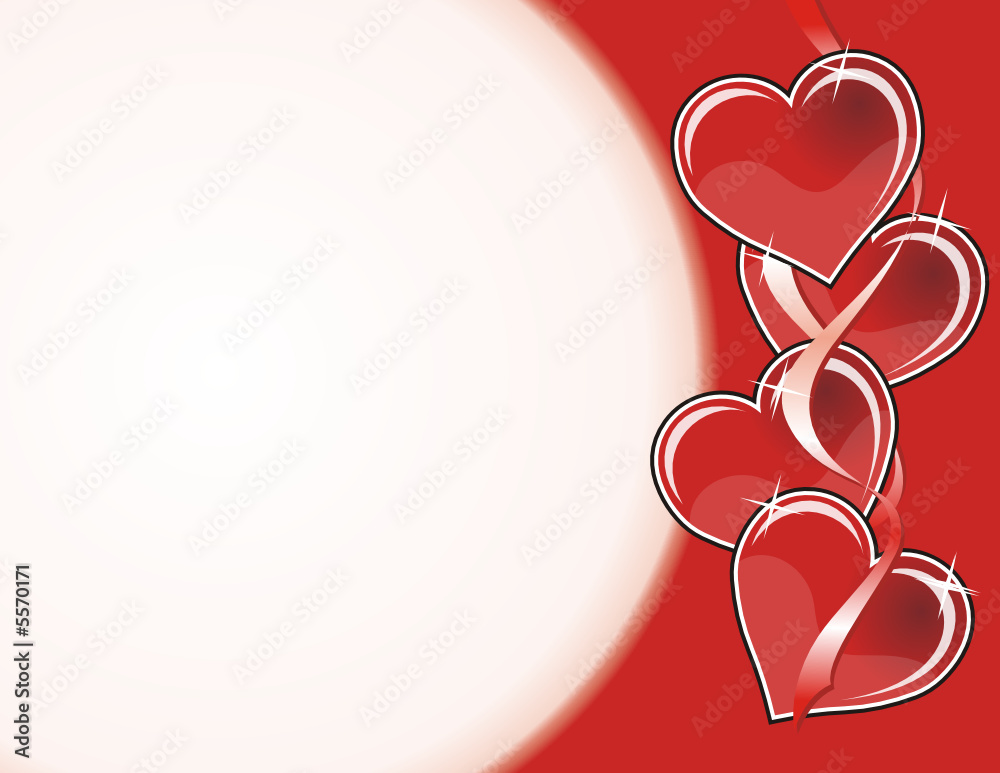 tarjeta corazones vector de Stock | Adobe Stock