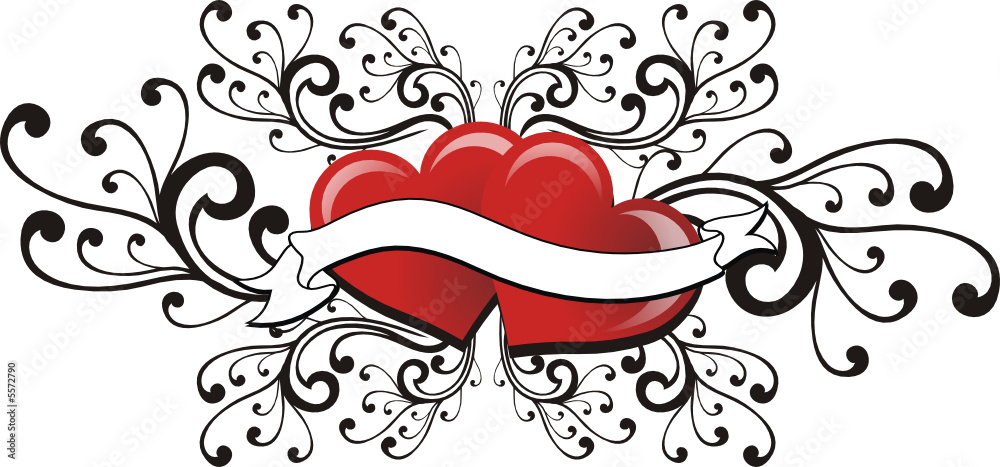 corazon garigoleado Stock Vector | Adobe Stock