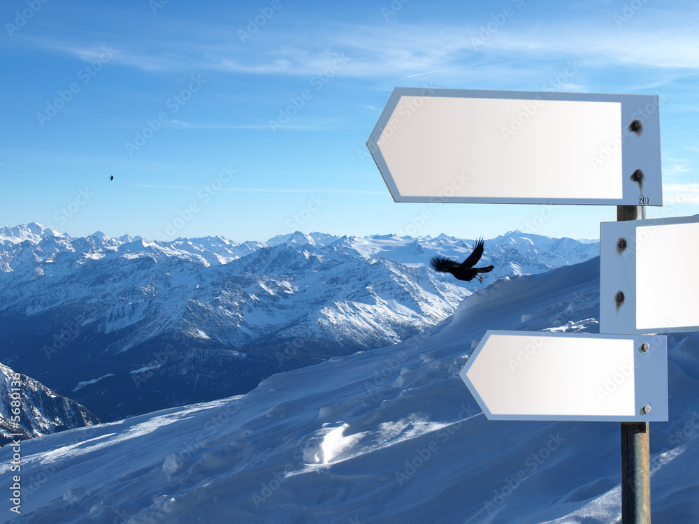 blank signal and nature (Swiss alps) Stock Photo | Adobe Stock