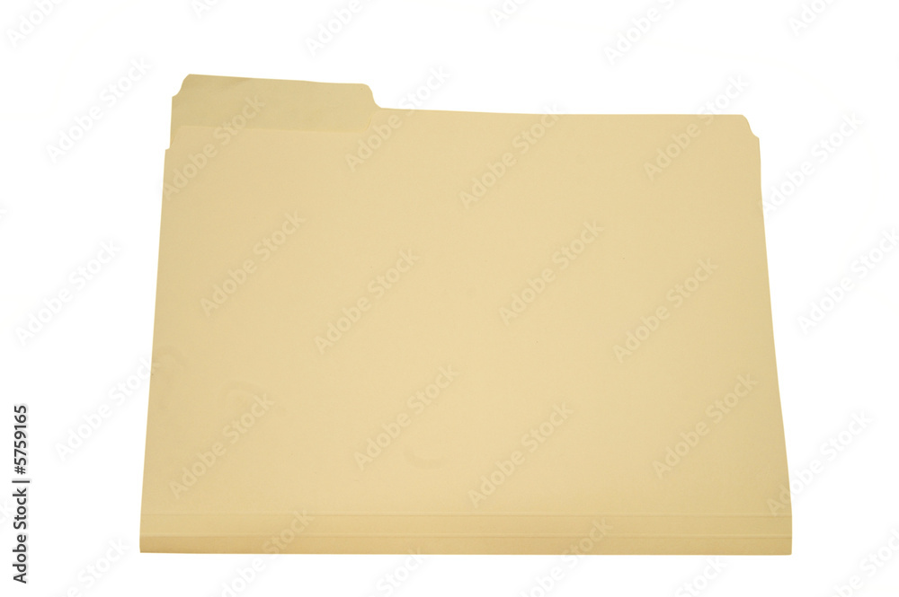 Plain file folder isolated on white Stock Photo | Adobe Stock