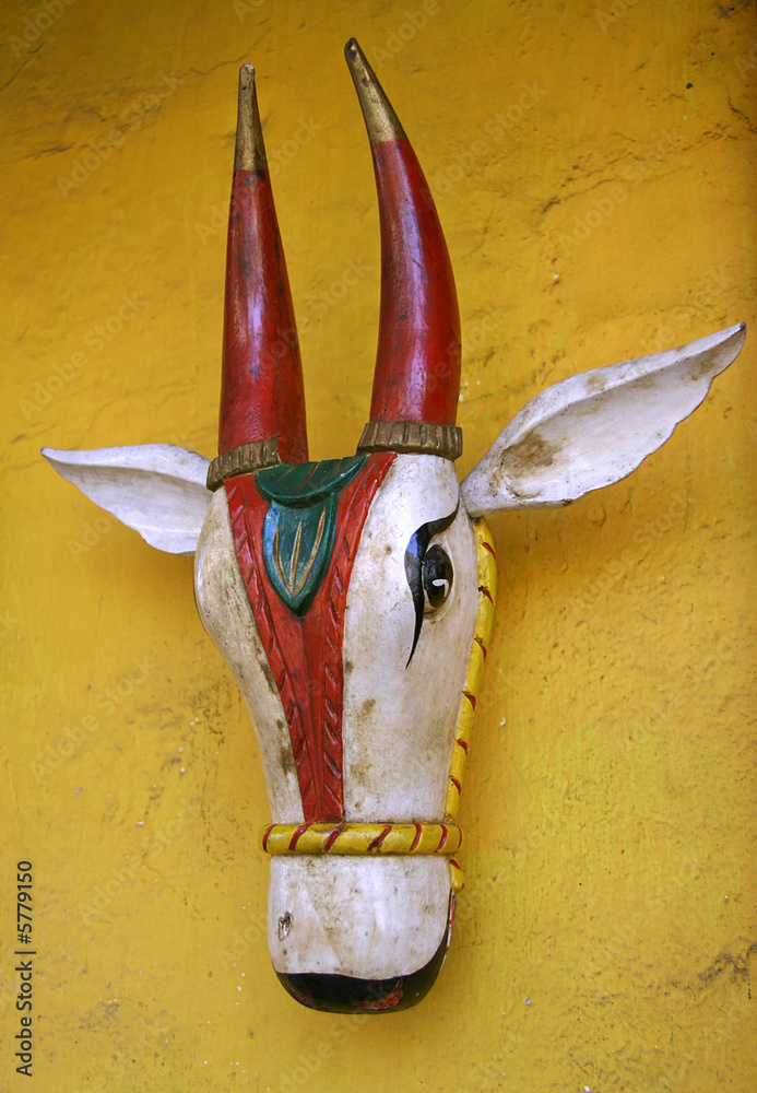 statue of cow inside jain temple, south india Stock Photo | Adobe Stock