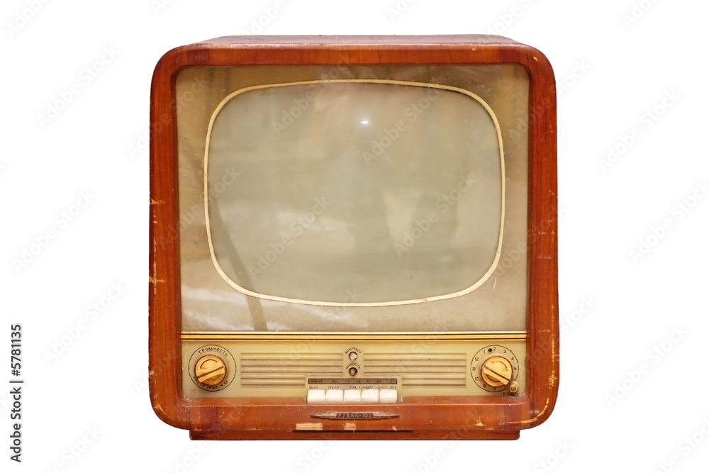 Old soviet tv set Stock Photo | Adobe Stock