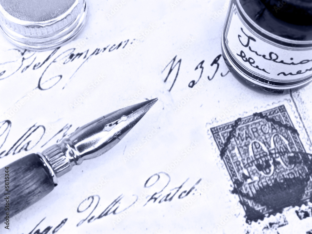 Old pen and retro calligraphy. Stock Photo | Adobe Stock