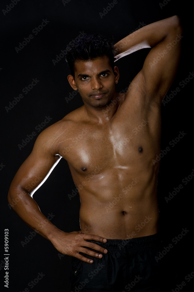 Muscular Indian Man Stock Photo | Adobe Stock
