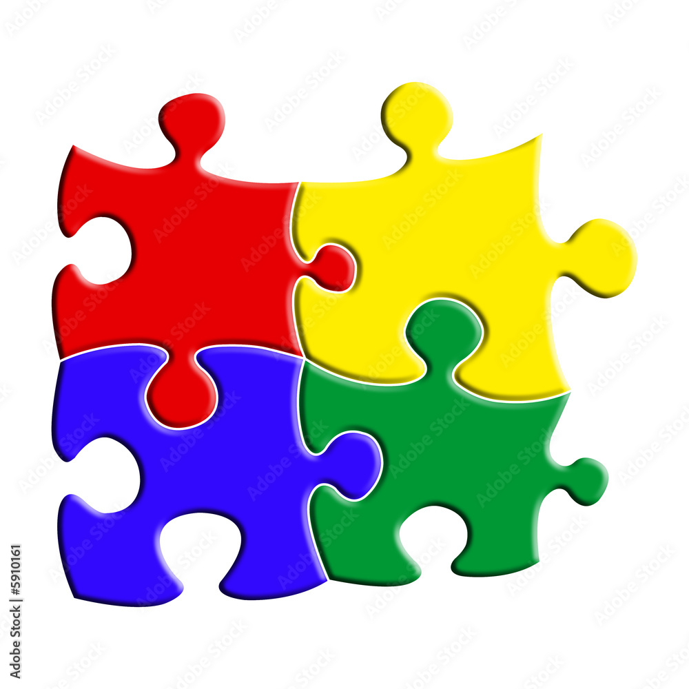 Puzzle, Puzzleteile Stock-Illustration | Adobe Stock