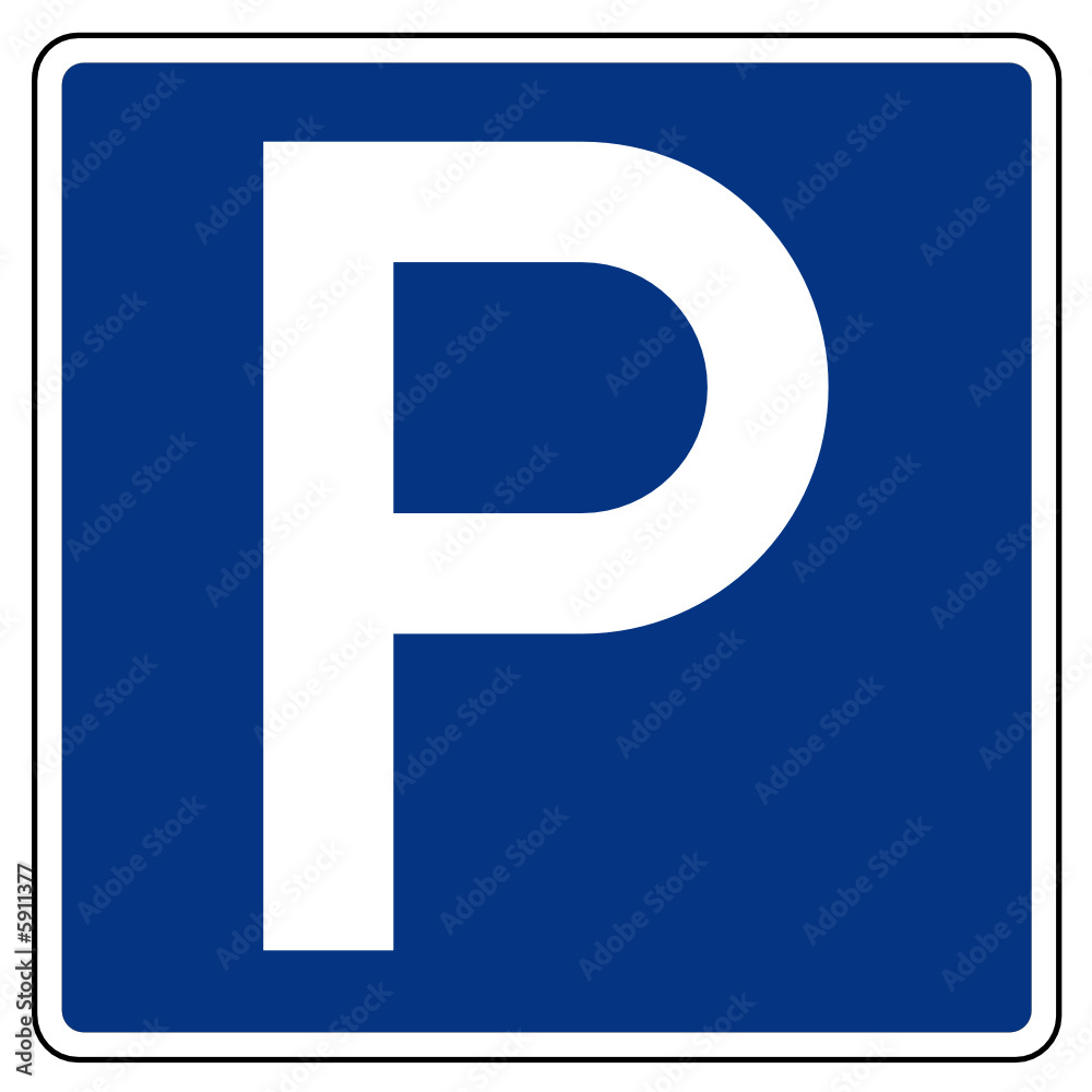 Parkplatzschild blau Stock-Vektorgrafik | Adobe Stock