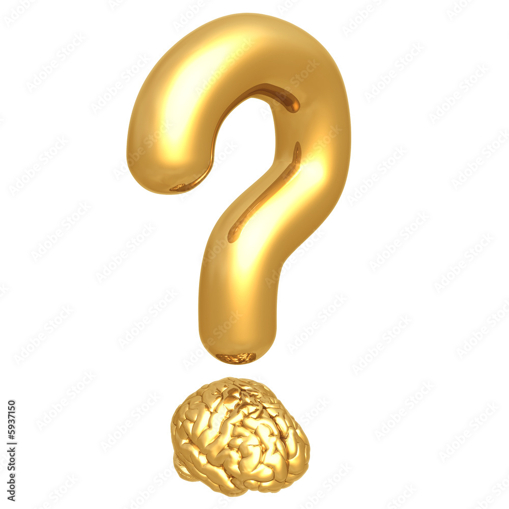 Question Mark Brain Stock Illustration | Adobe Stock