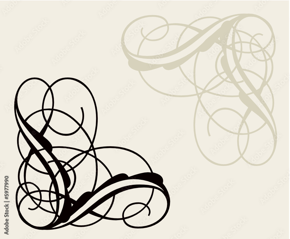 Eck-Ornamente Stock-Vektorgrafik | Adobe Stock