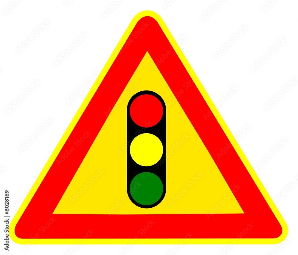 Panneau de Signalisation (Feux tricolores - AK17) Illustration Stock ...