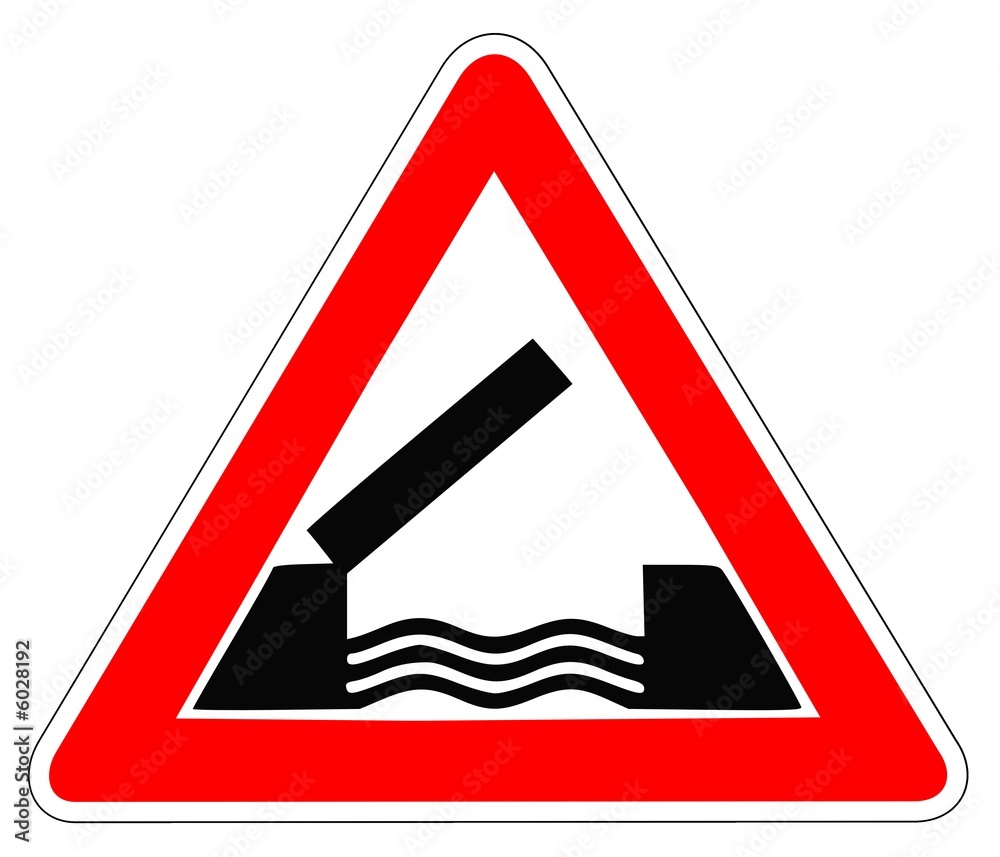 Panneau de Signalisation (Pont mobile - A6) Stock Illustration | Adobe ...