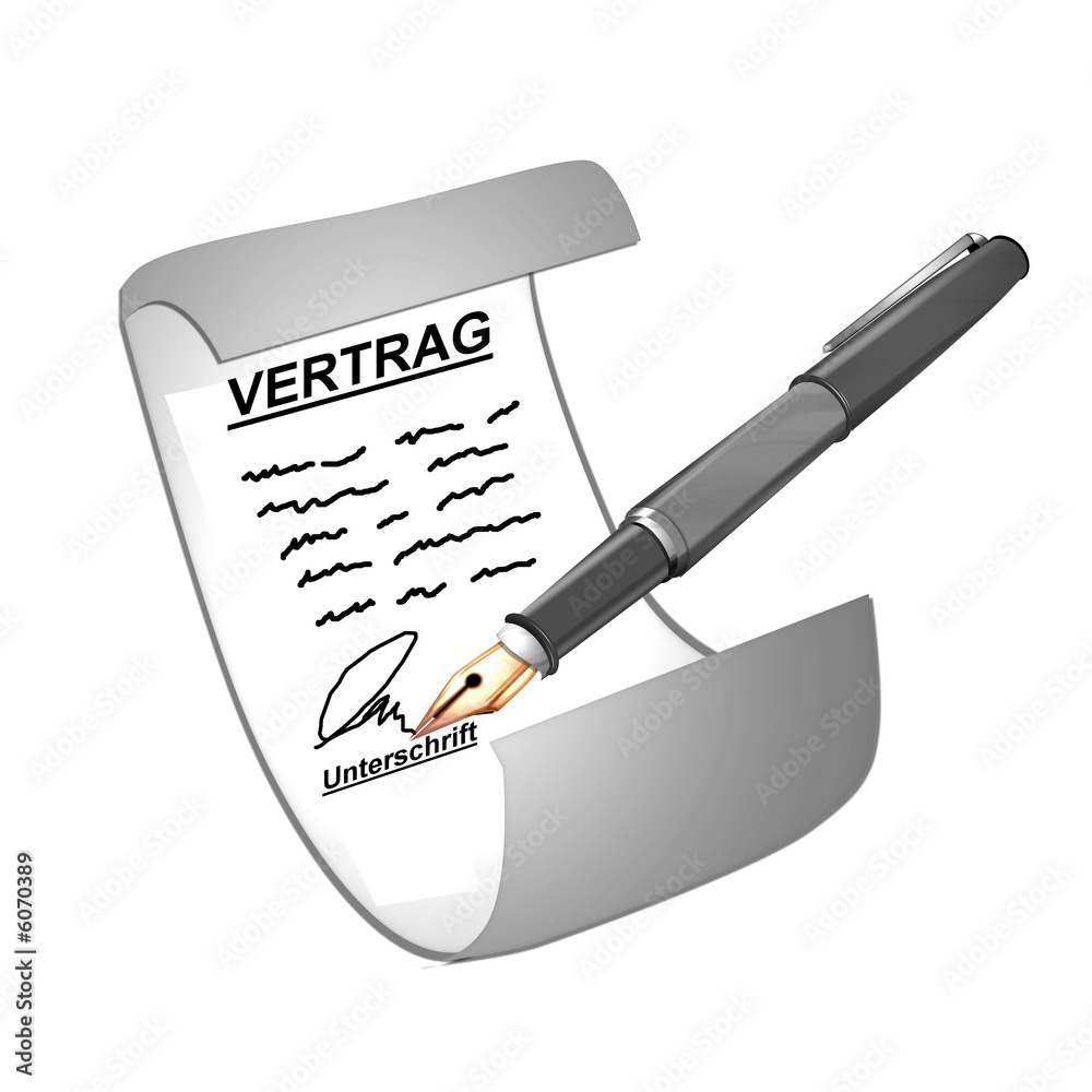 vertrag unterschreiben Stock-Illustration | Adobe Stock