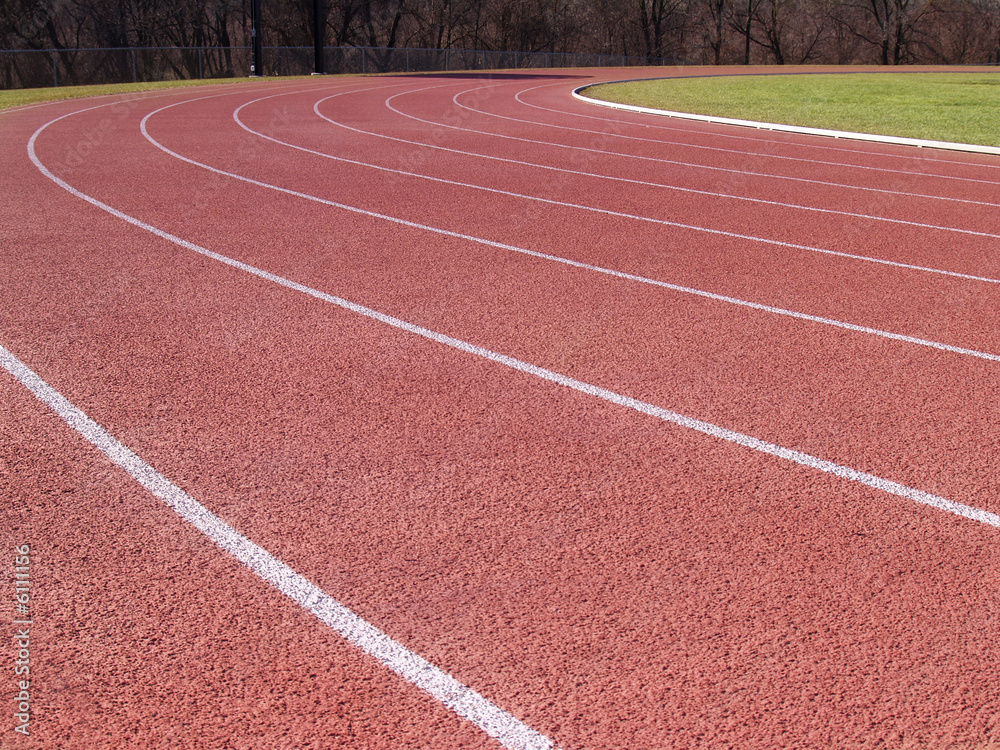 lanes on an outdoor running track Stock Photo | Adobe Stock