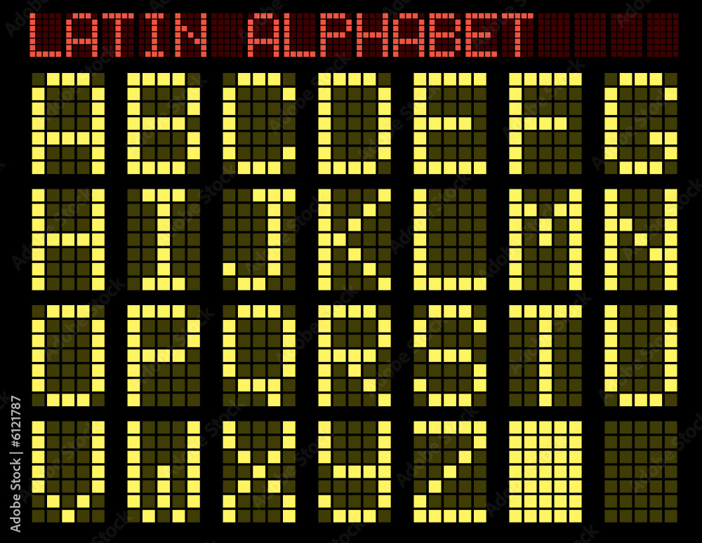 Latin alphabet. Indicator. A vector illustration. Stock Vector | Adobe ...