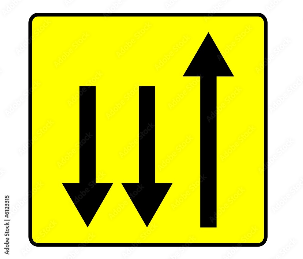 Panneau de Signalisation (Affectation de voies - KD9) Stock ... Panneau de Signalisation (Affectation de voies - KD9) Stock ...