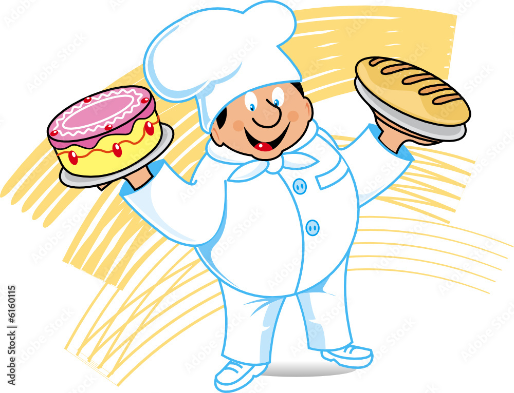 panadero pastelero vector de Stock | Adobe Stock