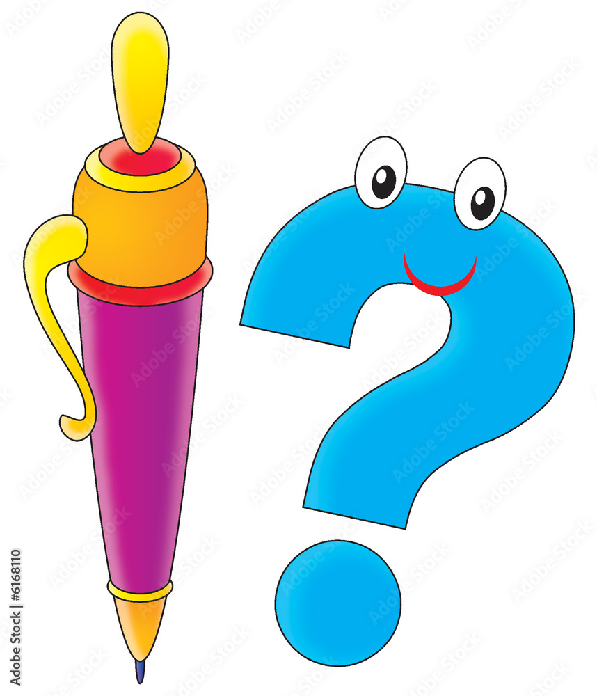 Pencil and question mark Stock Illustration | Adobe Stock