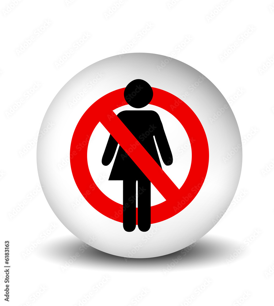 women are not allowed - Men Only Stock Illustration | Adobe Stock