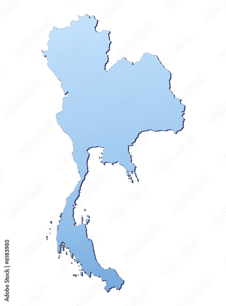 ภาพประกอบสต็อก Thailand map filled with light blue gradient ภาพ | Adobe ...