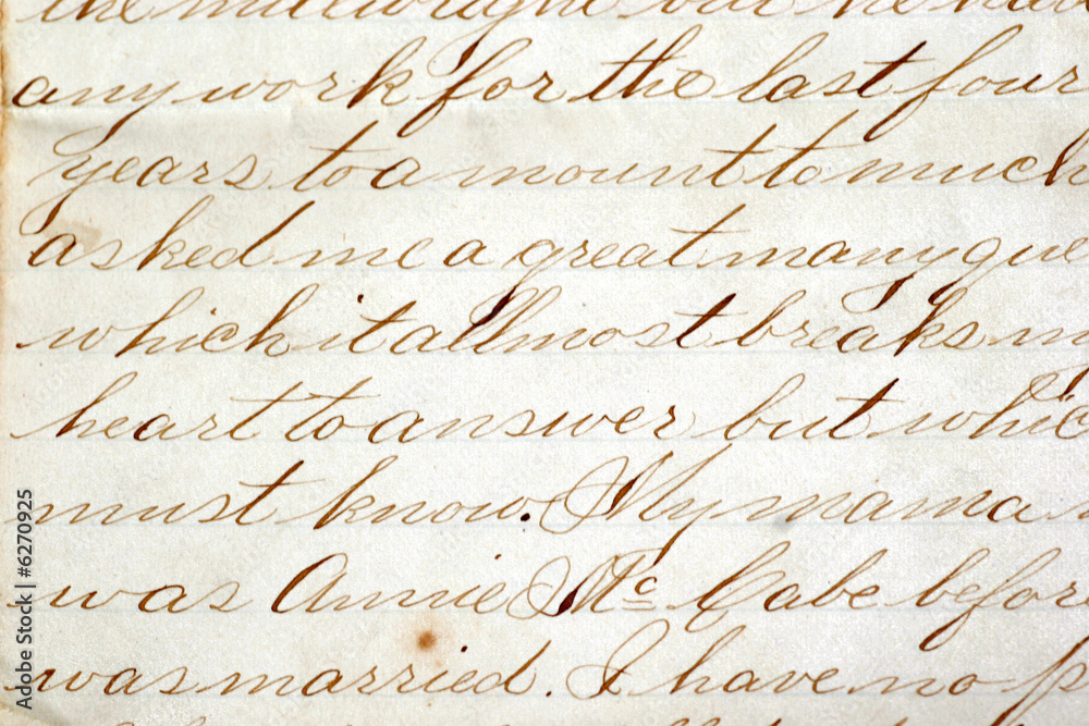 Old Writing Stock Photo | Adobe Stock