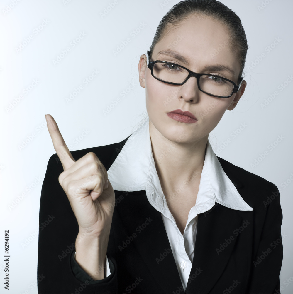 beautiful young and strict woman Stock Photo | Adobe Stock