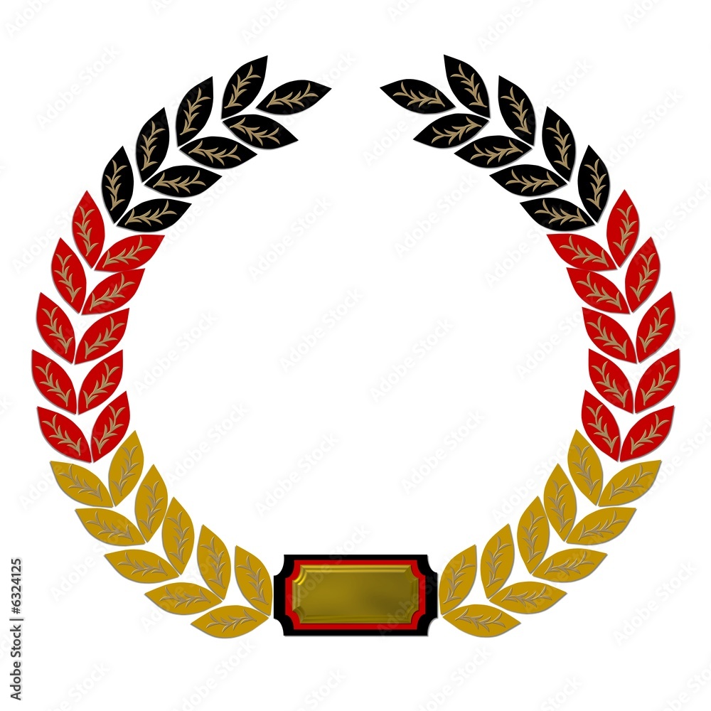 lorbeerkranz germany Stock-Illustration | Adobe Stock