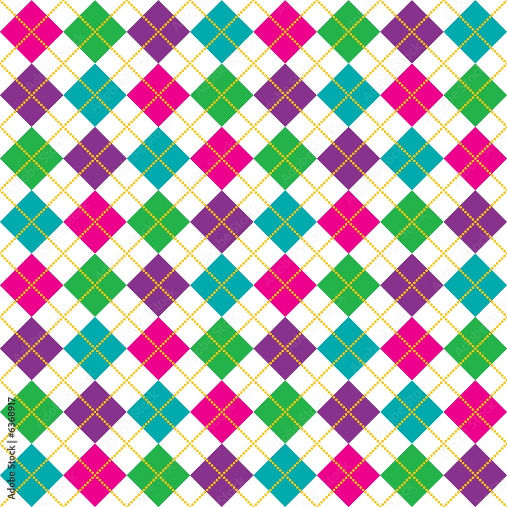 Bright Argyle Pattern Stock Illustration | Adobe Stock