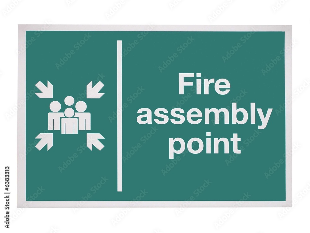 A Fire Assembly Point Sign. Stock Illustration | Adobe Stock