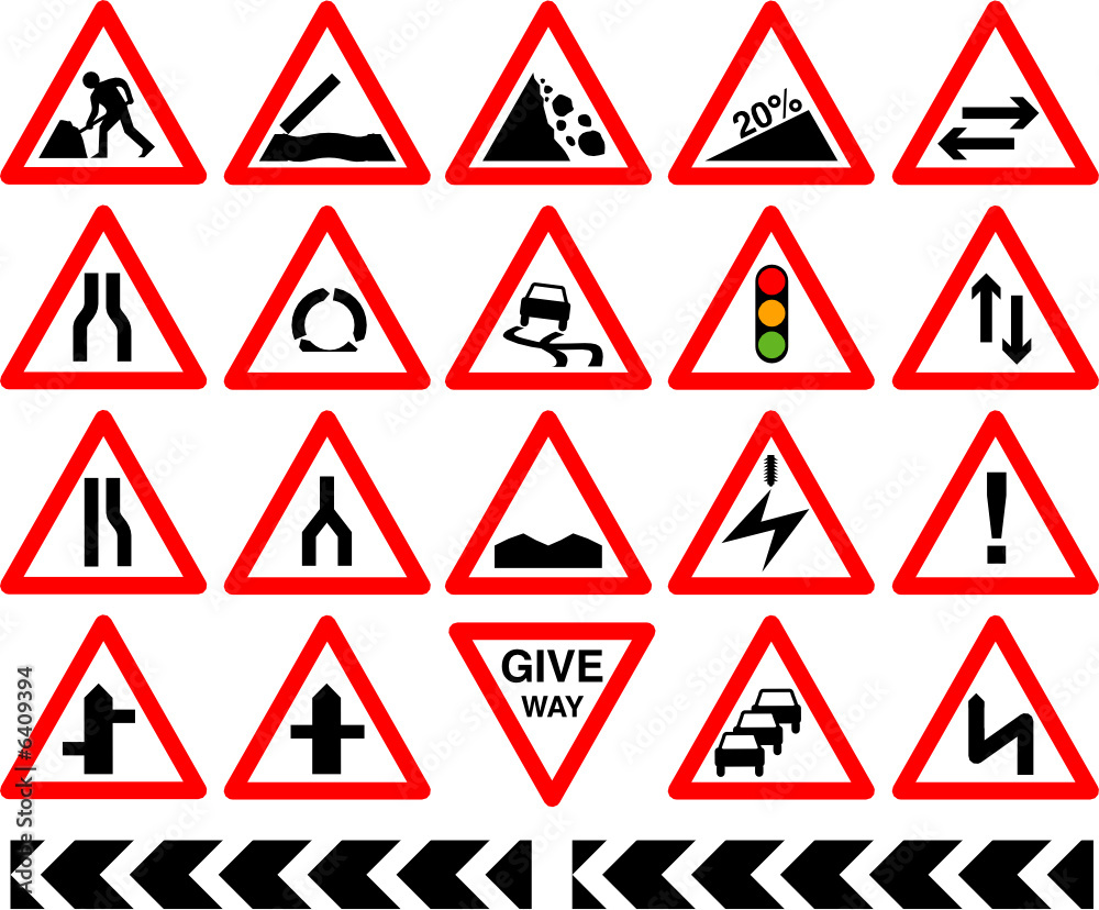 Traffic signs Stock Vector | Adobe Stock