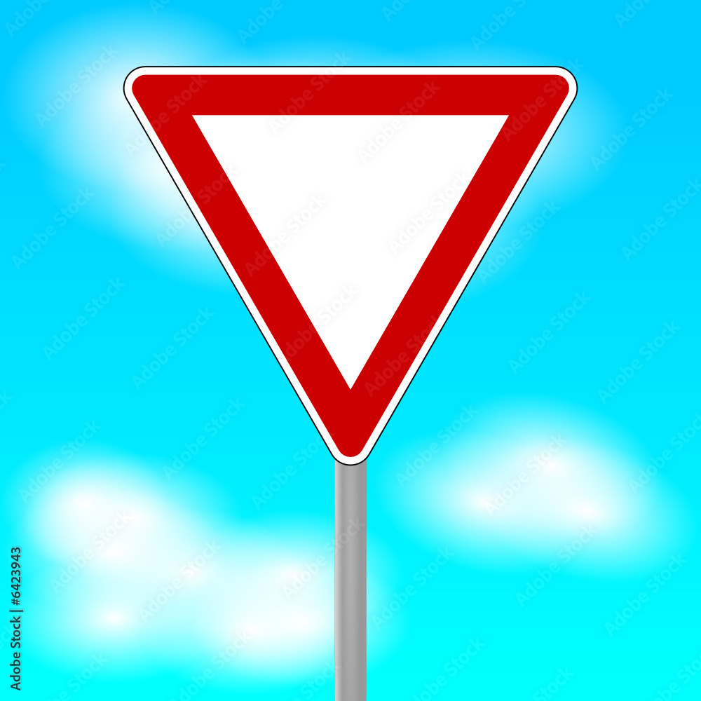 verkehrszeichen vorfahrt achten Stock Vector | Adobe Stock