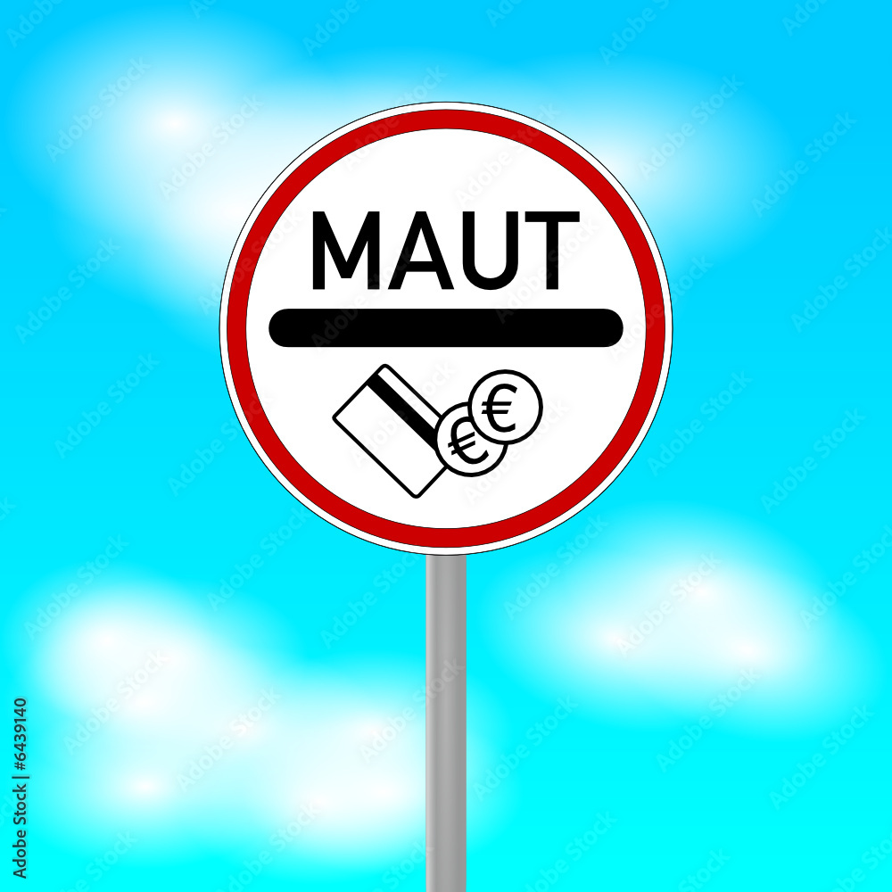 verkehrszeichen maut Stock-Vektorgrafik | Adobe Stock