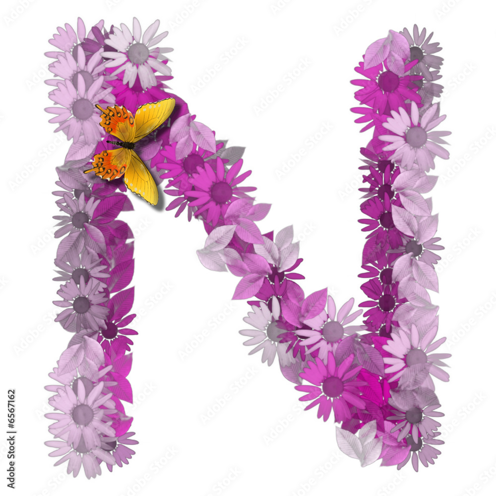 The Letter N In Pink