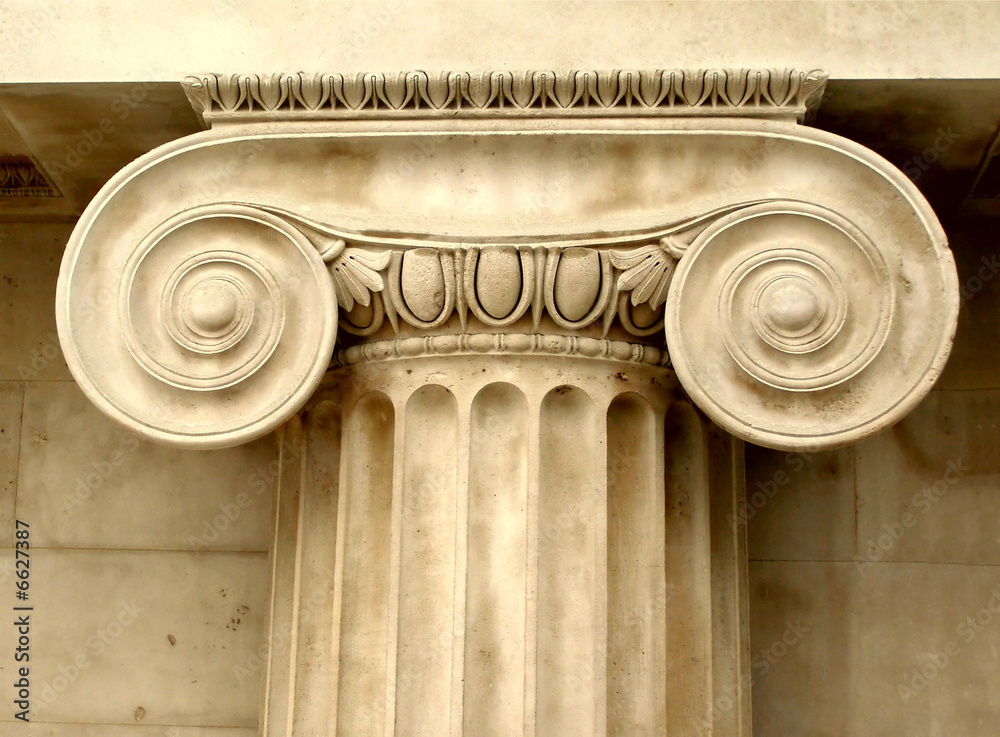 Ionic capital ancient greek temple architecture Stock Photo | Adobe Stock