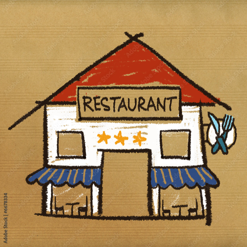 dessin restaurant Stock Illustration | Adobe Stock
