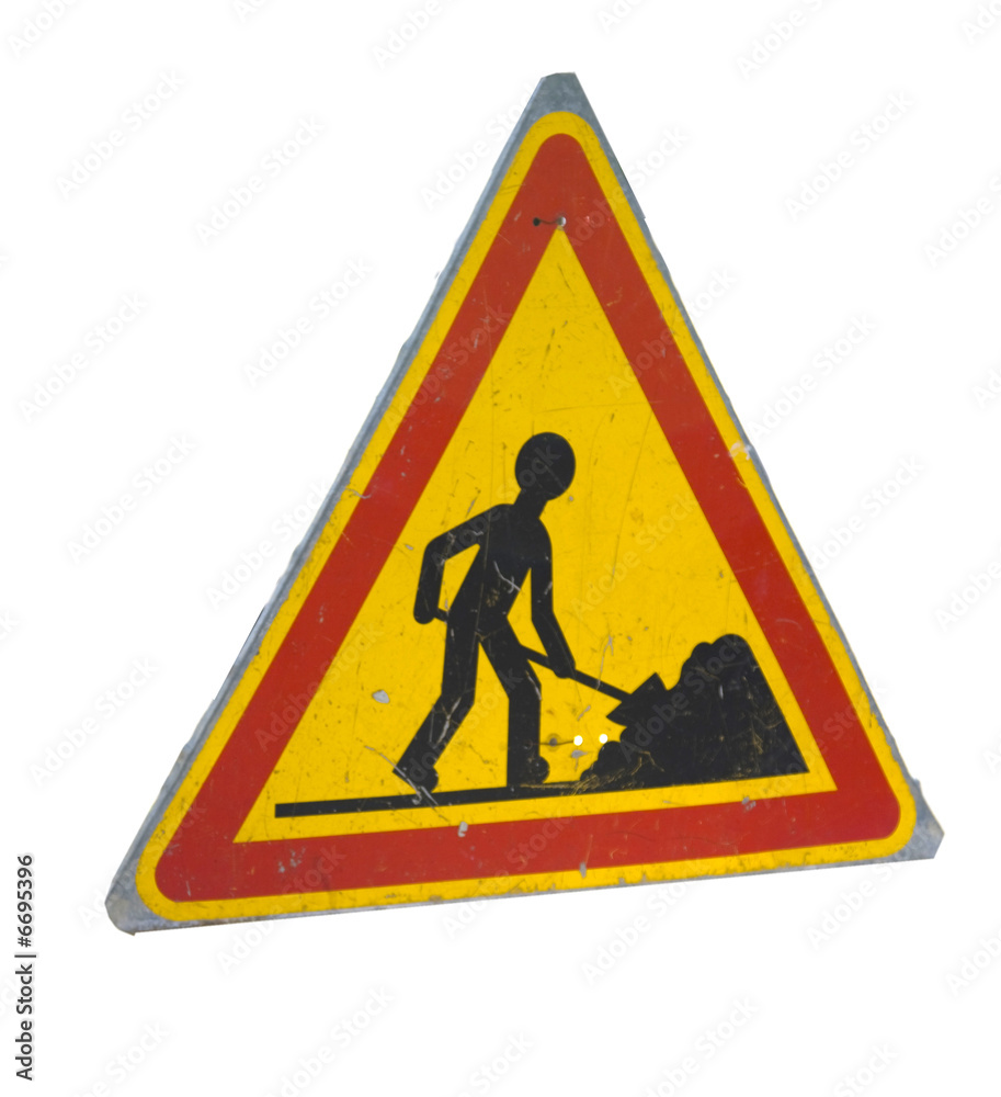 panneau travaux chantier Photos | Adobe Stock