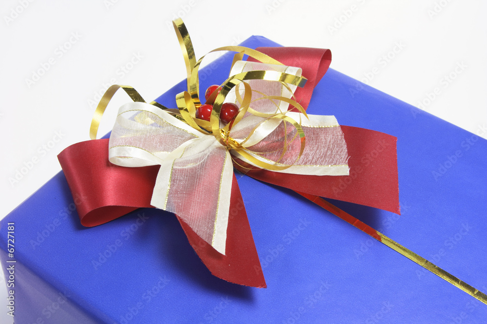 Gift Box with Ribbons Stock Photo | Adobe Stock