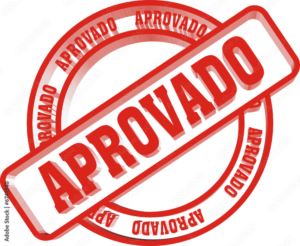 Sello rojo con texto de aprovado en vector Stock Vector | Adobe Stock