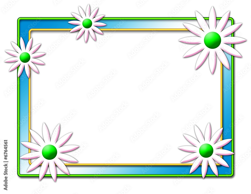 Daisy Frame Background Stock Illustration | Adobe Stock