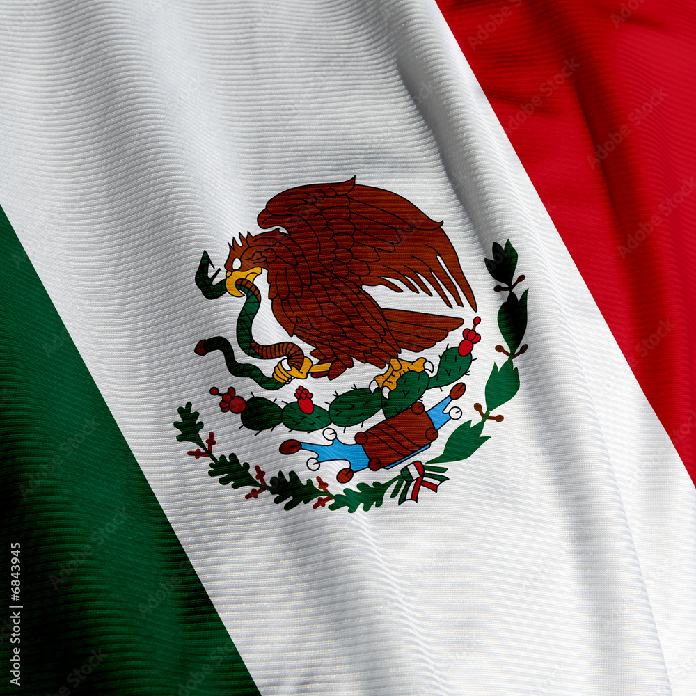 Mexican Flag Closeup Stock Photo | Adobe Stock