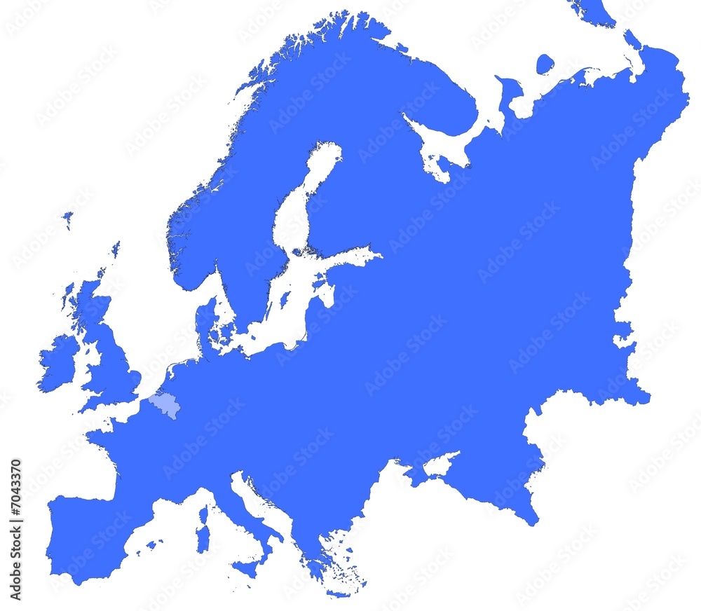Belgium location in Europe map. Mercator Projection. Stock Illustration ...