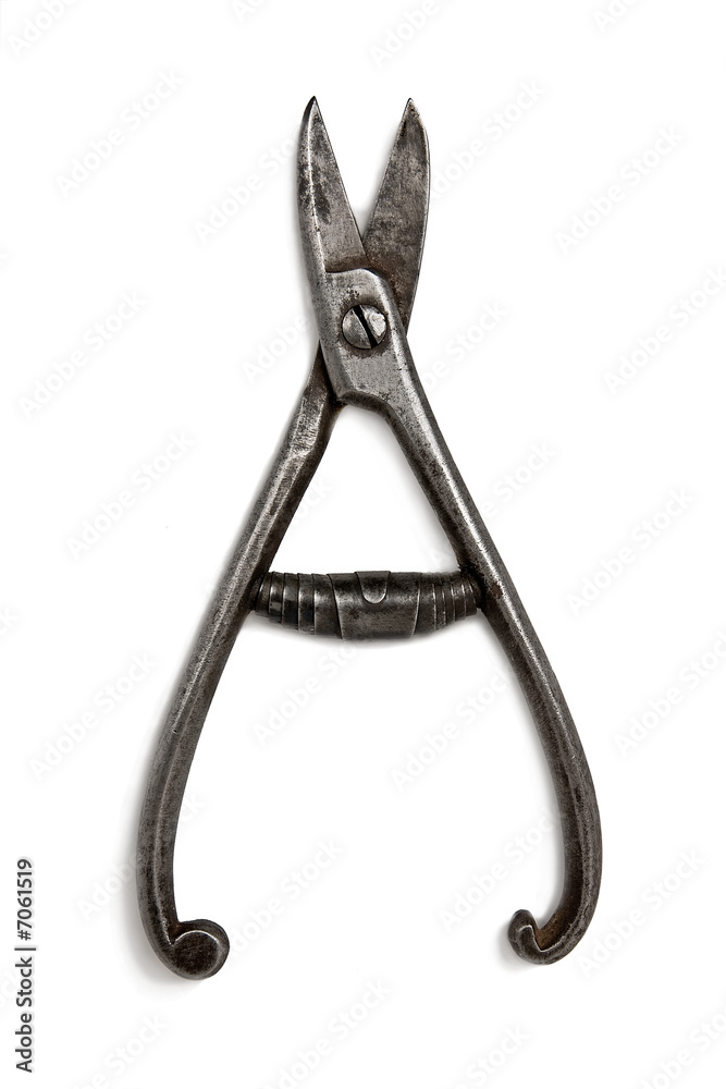 vintage silversmith` shears Stock Photo | Adobe Stock