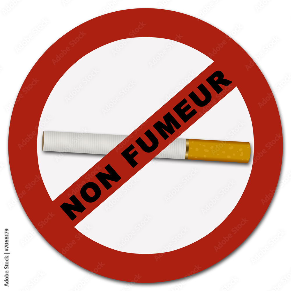 Panneau Non fumeur cigarette ilustración de Stock | Adobe Stock