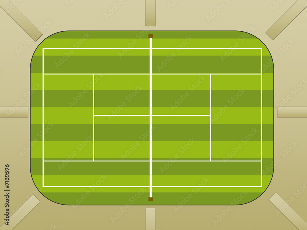 Tennis Court Stadium Stock Illustration | Adobe Stock