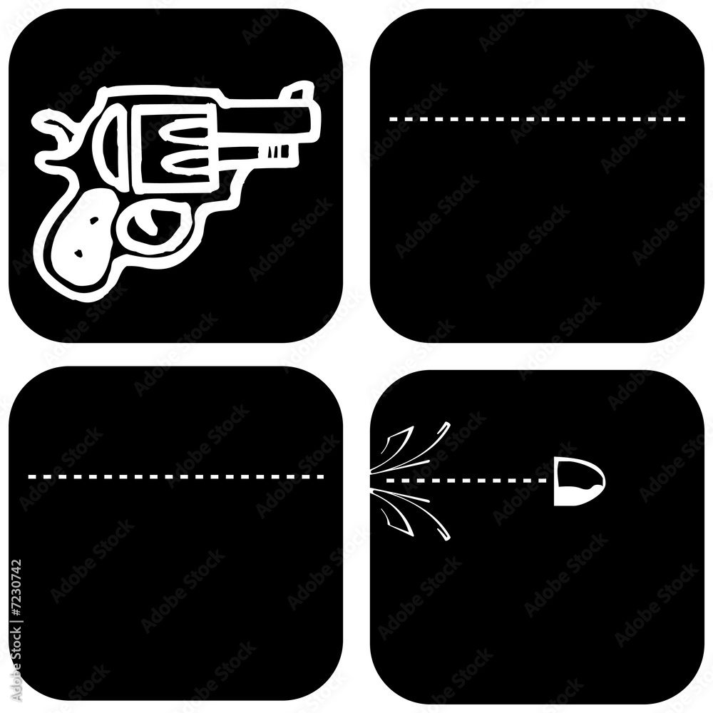Gunshot in the dark Stock Illustration | Adobe Stock