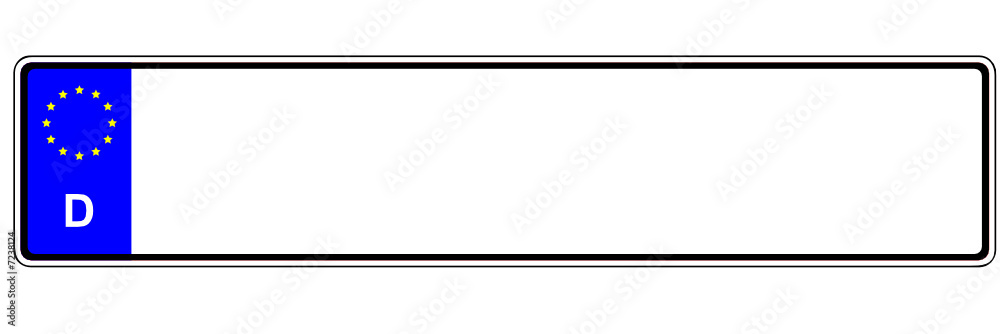 Autokennzeichen - Deutschland Stock-Vektorgrafik | Adobe Stock