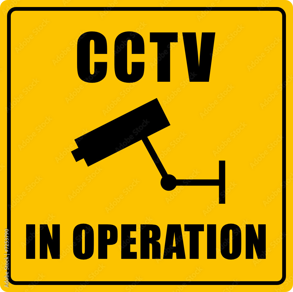 CCTV In Operation Sign Stock Vector | Adobe Stock