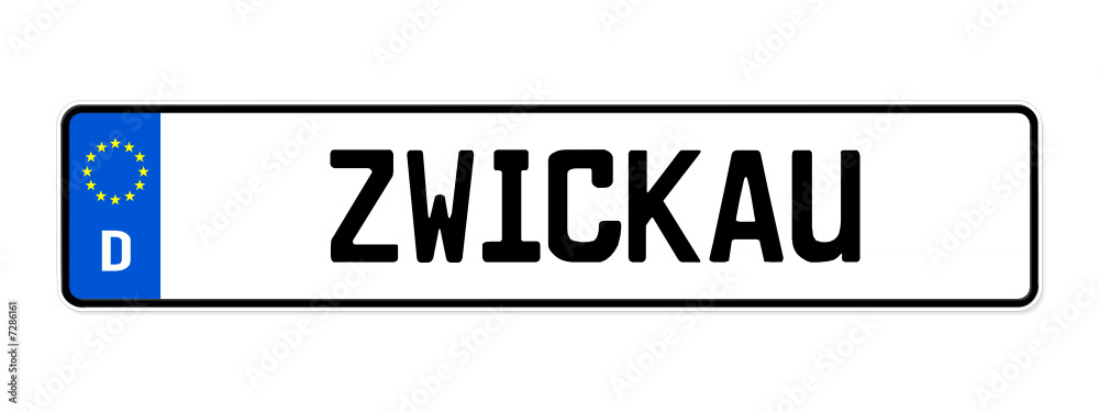 kennzeichen zwickau Stock-Vektorgrafik | Adobe Stock