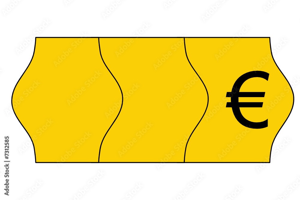 Preisschild - gelb Stock-Vektorgrafik | Adobe Stock