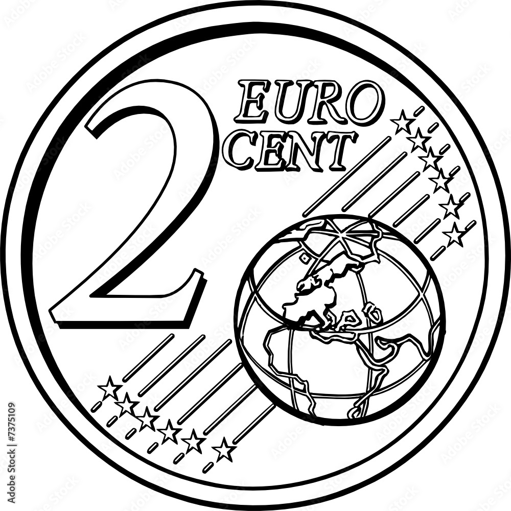 2 euro cent Stock Vector | Adobe Stock