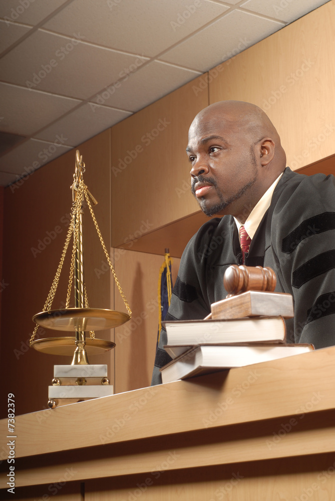 Fair and attentive judge Stock Photo | Adobe Stock