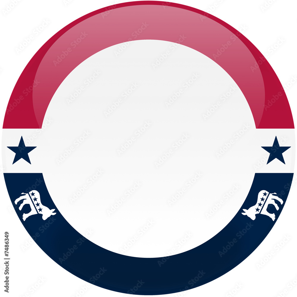 Democrat Button with Small Logos Stock Illustration | Adobe Stock